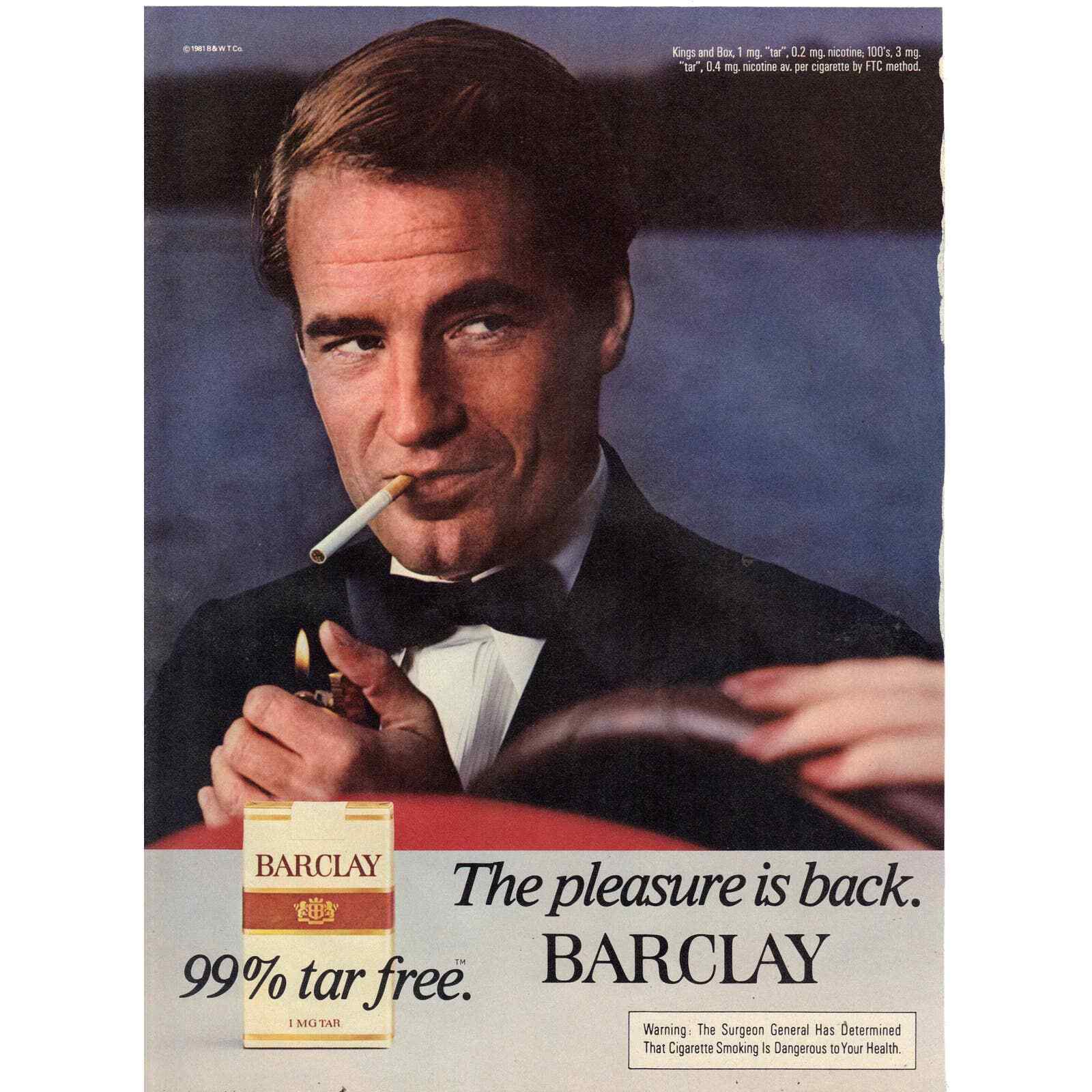Vintage 1981 Print Ad for Barclay Cigarettes | Ephemera - Other ...