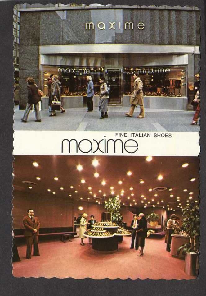 NY Maxime Italian Shoe Store Madison Ave New York City NYC Postcard ...