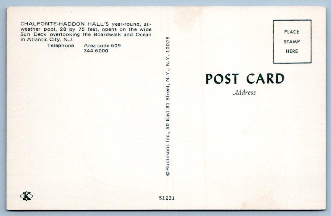 1960'S Chalfonte Haddon Hall Indoor Swimming Pool Atlantic City NJ ...