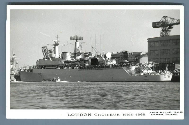 HMS London County Class Cruiser Royal Navy Original Real Photo 1966 ...