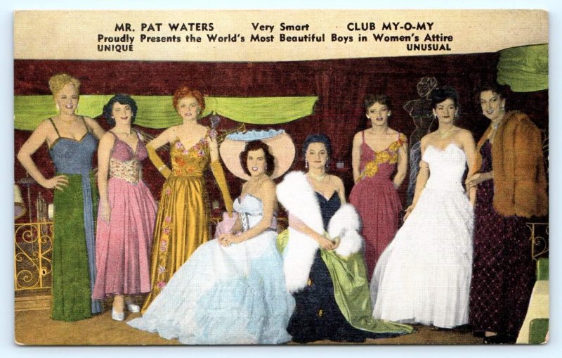 NEW ORLEANS, LA~ Female Impersonators CLUB MY-O-MY Pat Waters Drag Show ...
