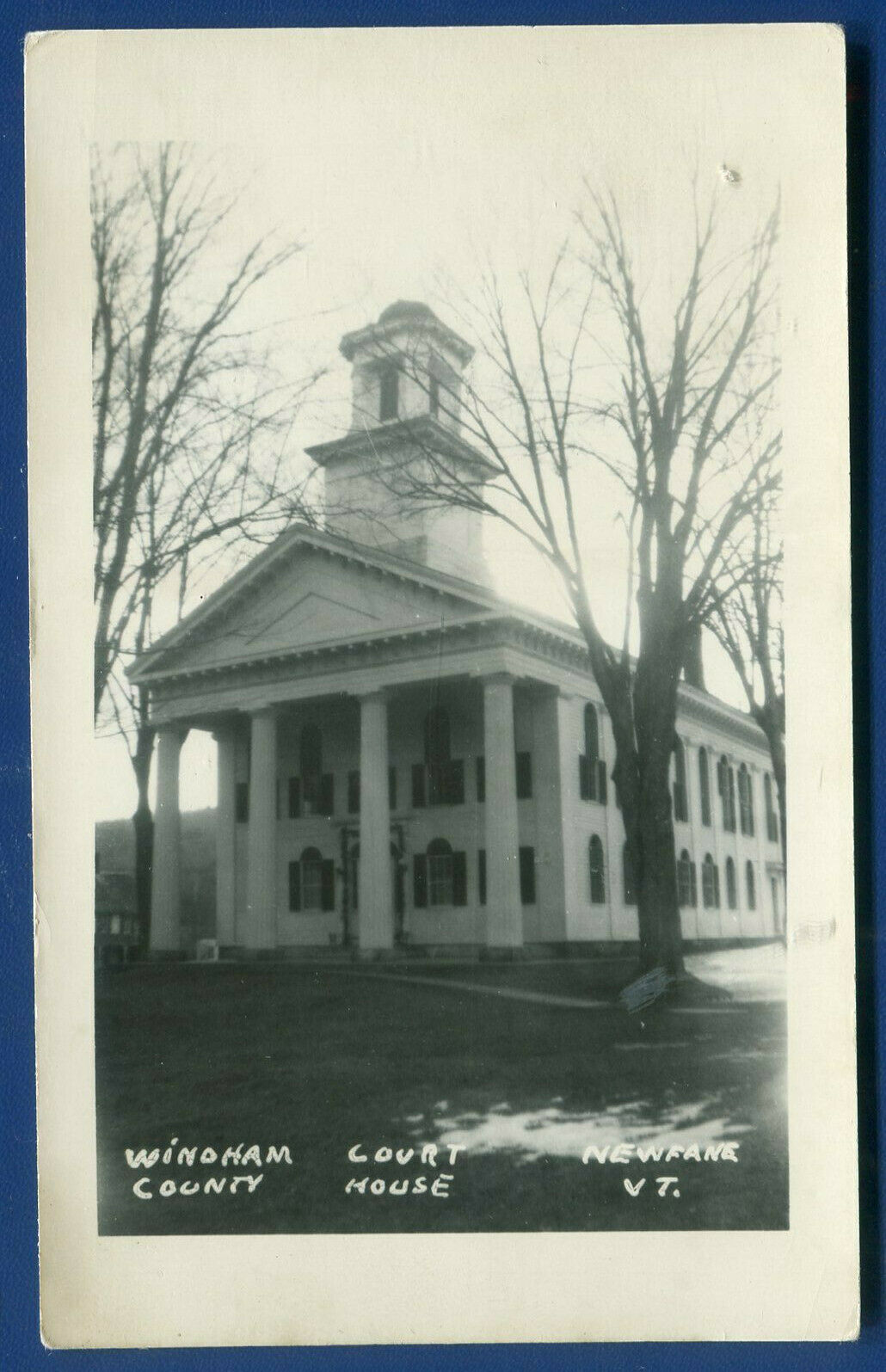 Newfane Vermont vt Windham County Courthouse real photo postcard RPPC ...