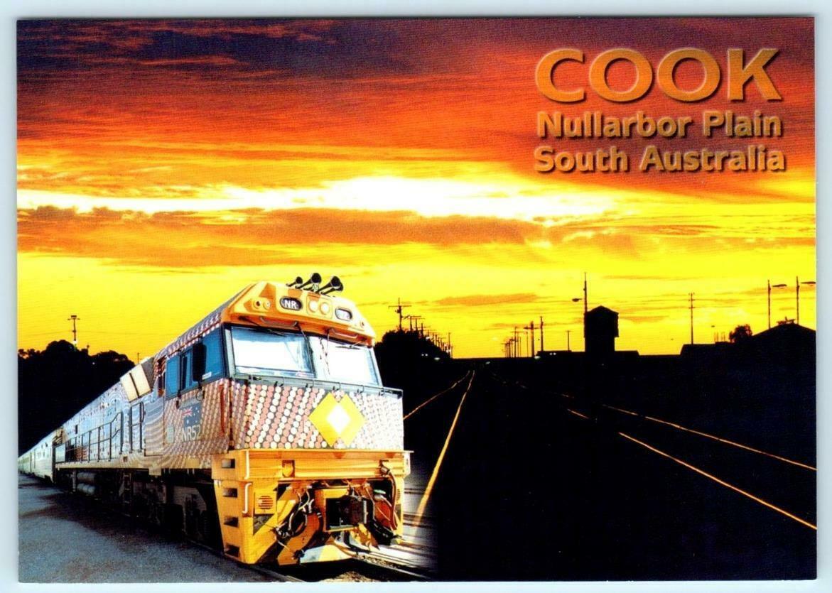 COOK, Nullarbor Plain South Australia ~Sunset INDIAN PACIFIC Train 4x6 ...