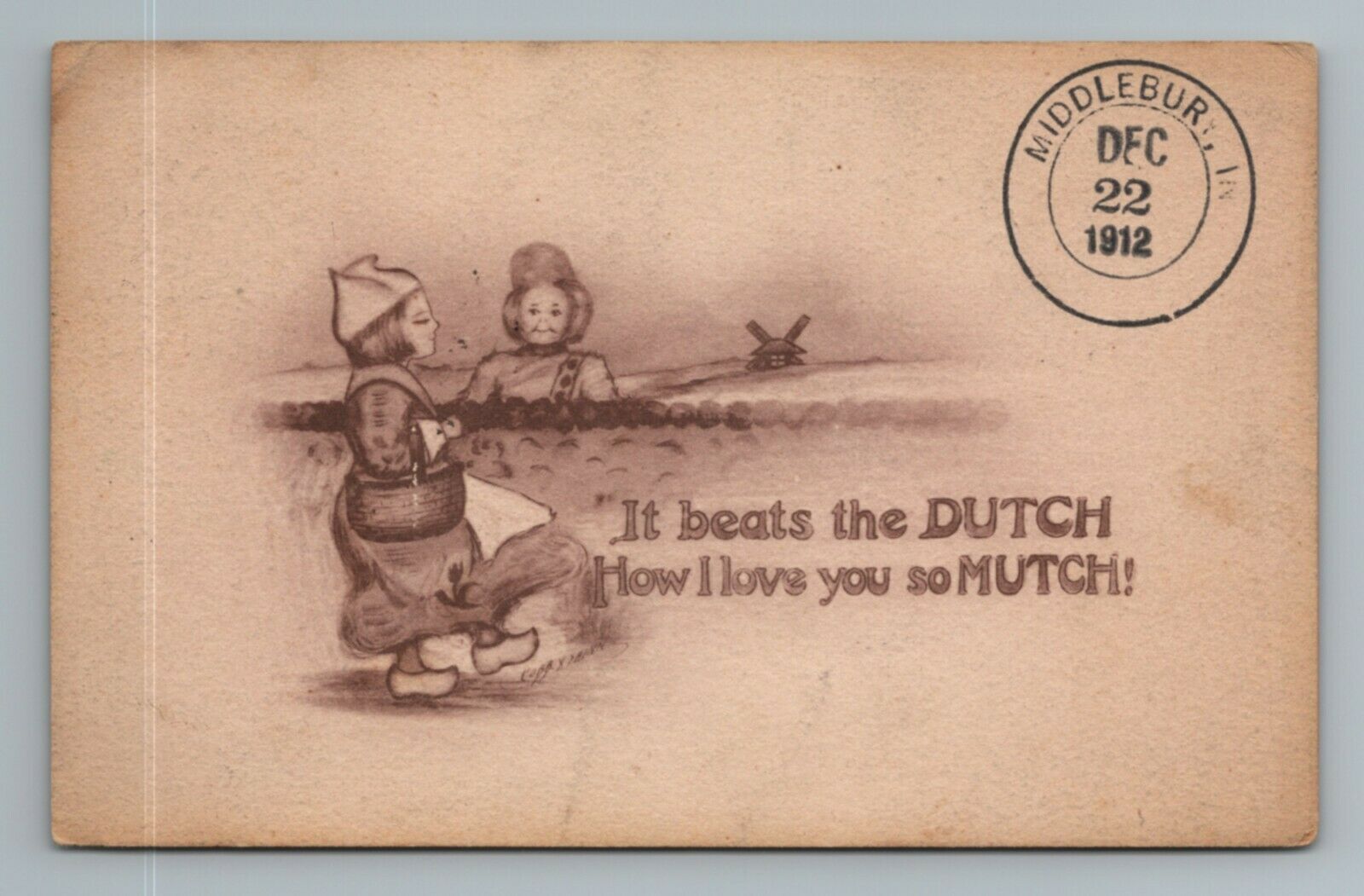 1912 Dutch Humor Comic Poem Vintage Postcard | Other / Unsorted ...