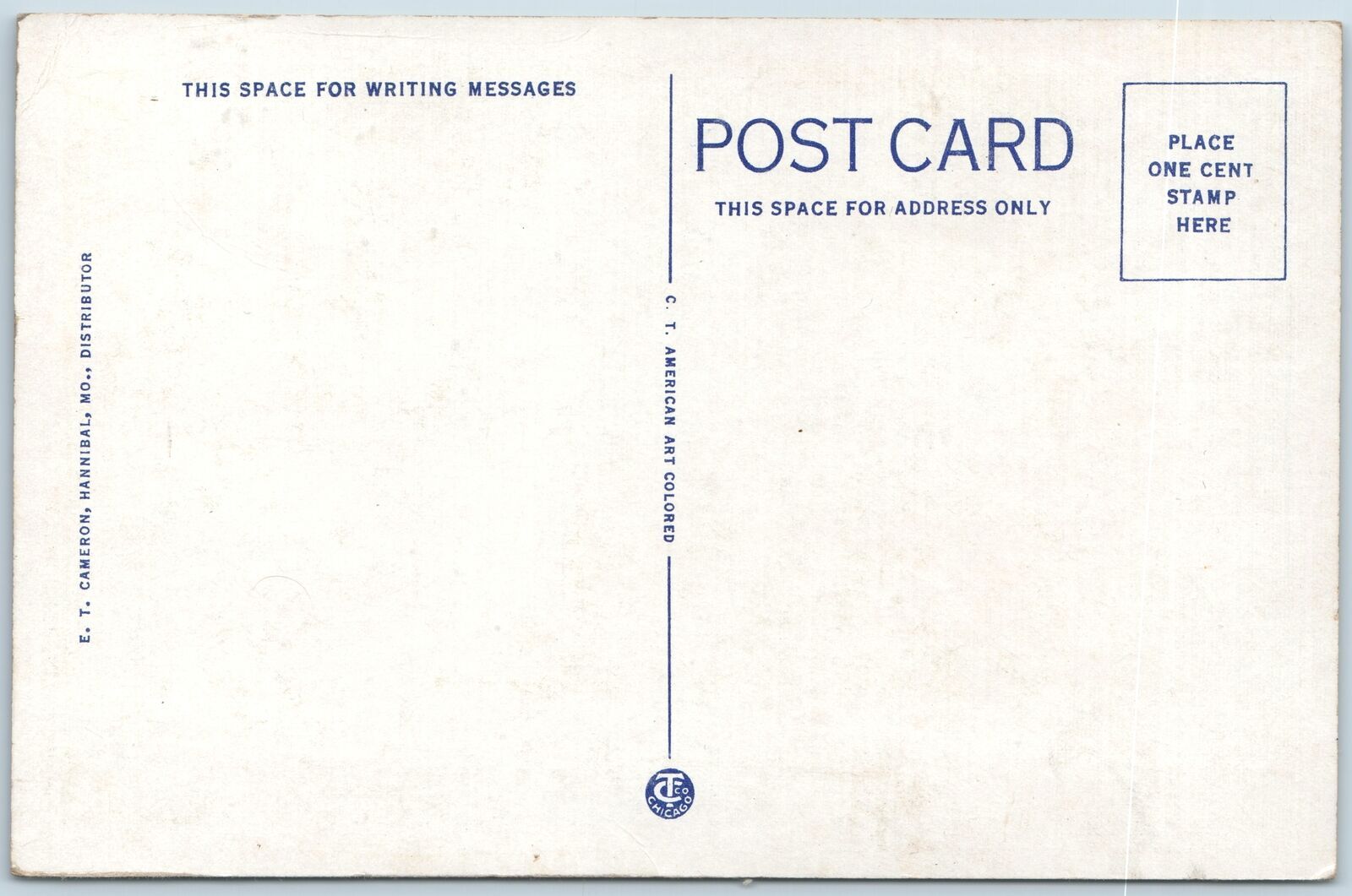 c1920s Hannibal, MO Mark Twain Smoking Cigar E.T. Cameron CT Teich ...