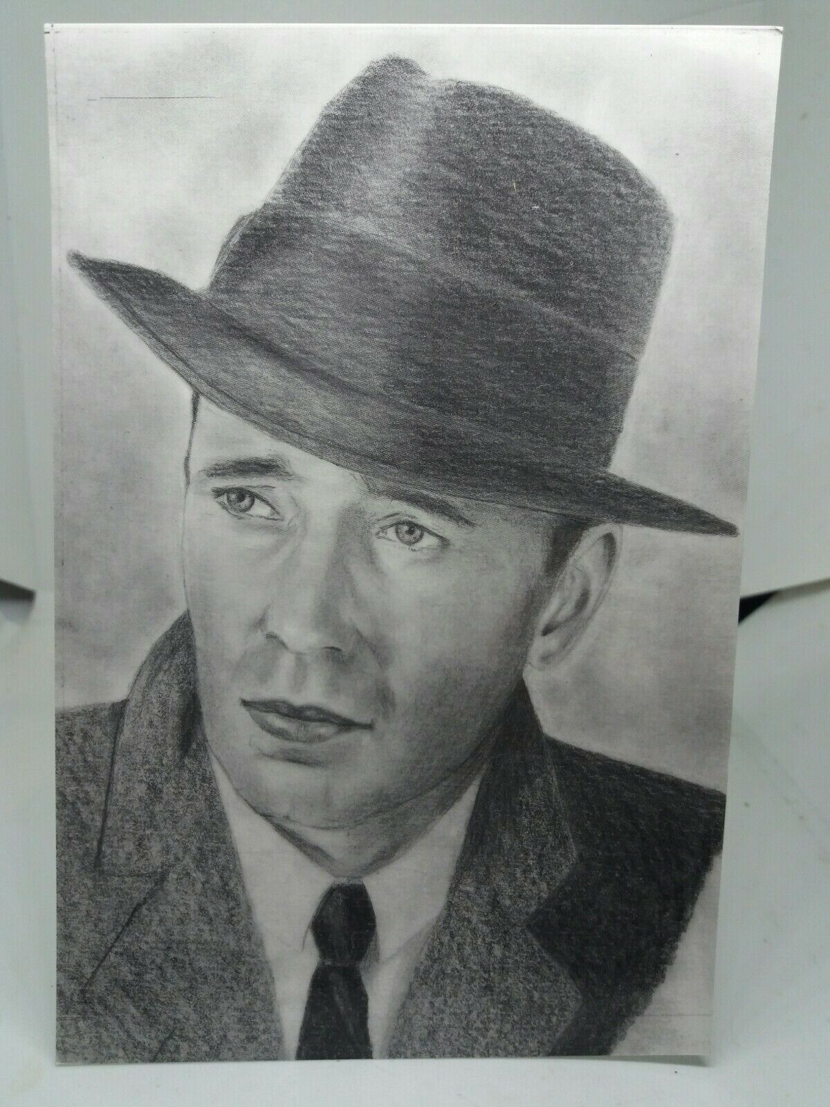 Humphrey Bogart Vintage Sketch Drawing Art Modern Size Postcard by Ann ...