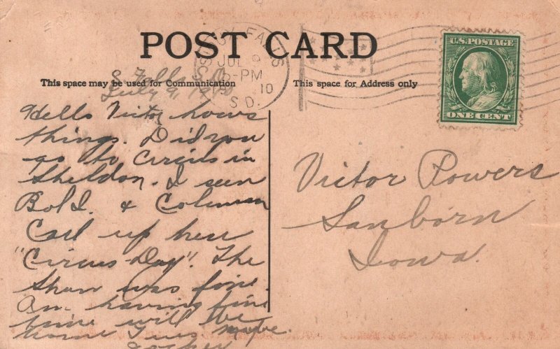 Vintage Postcard 1910's Girl Sad Face Pool You Can't Bluff Me Comic ...