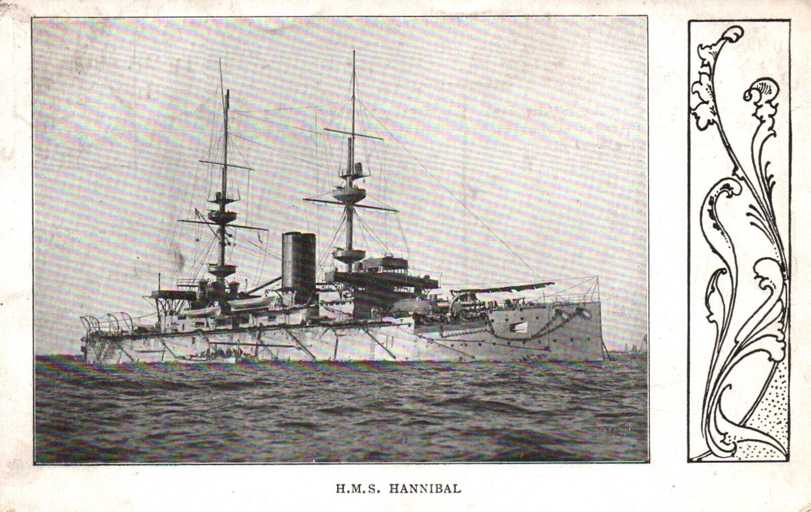 Postcard Royal Navy Battleship HMS Hannibal - c1906 | Other / Unsorted ...
