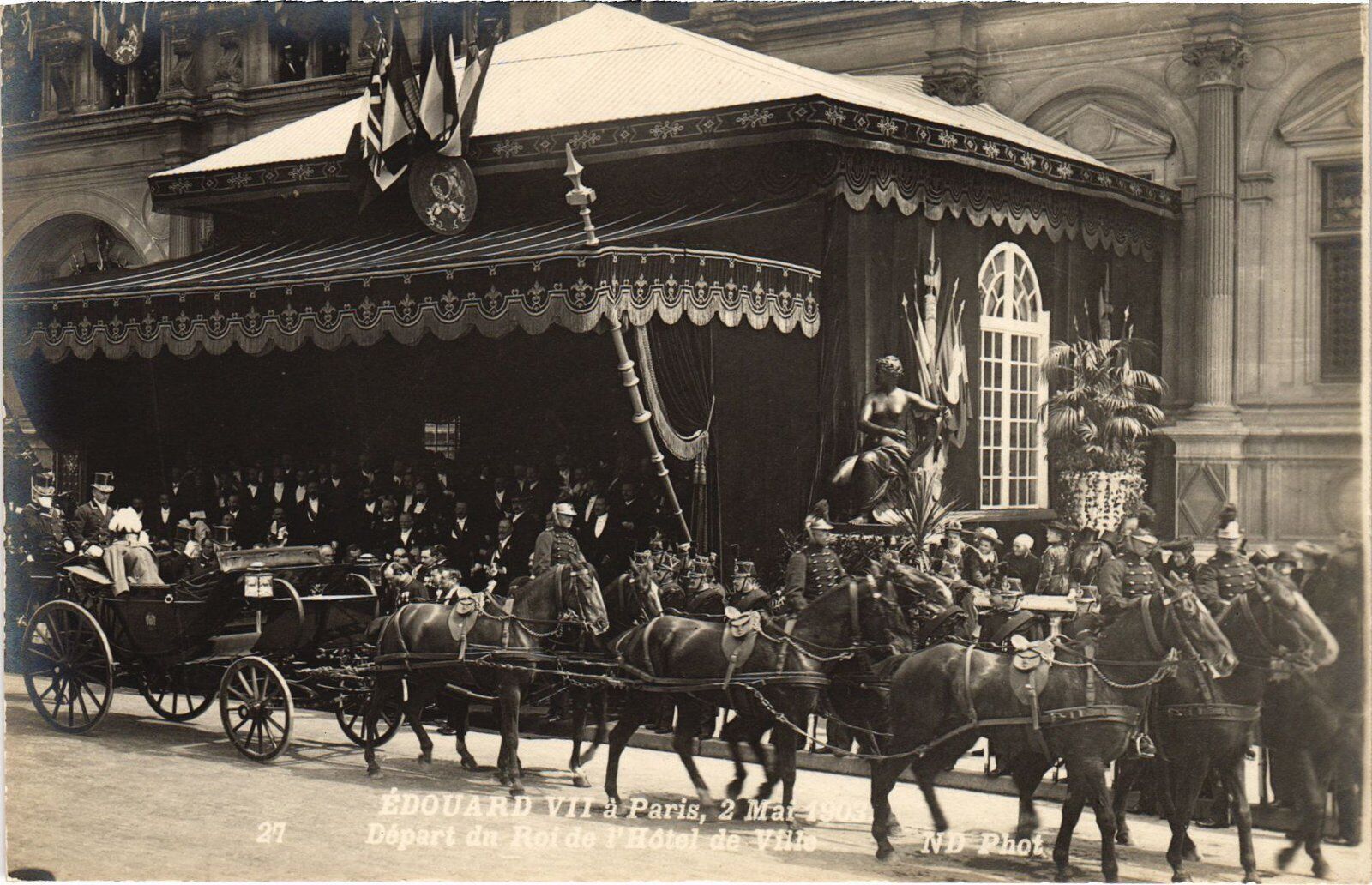 CPA 1903 Edouard VII a PARIS Hotel de Ville BRITISH ROYALTY (1241855 ...