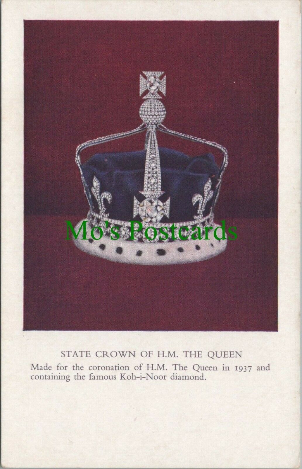 Royalty Postcard - State Crown of H.M.The Queen, The Coronation RS27264 ...
