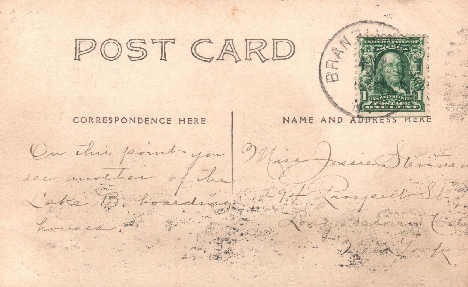 Vintage Postcard Long Point State Park Brantingham Lake Thousand Island ...