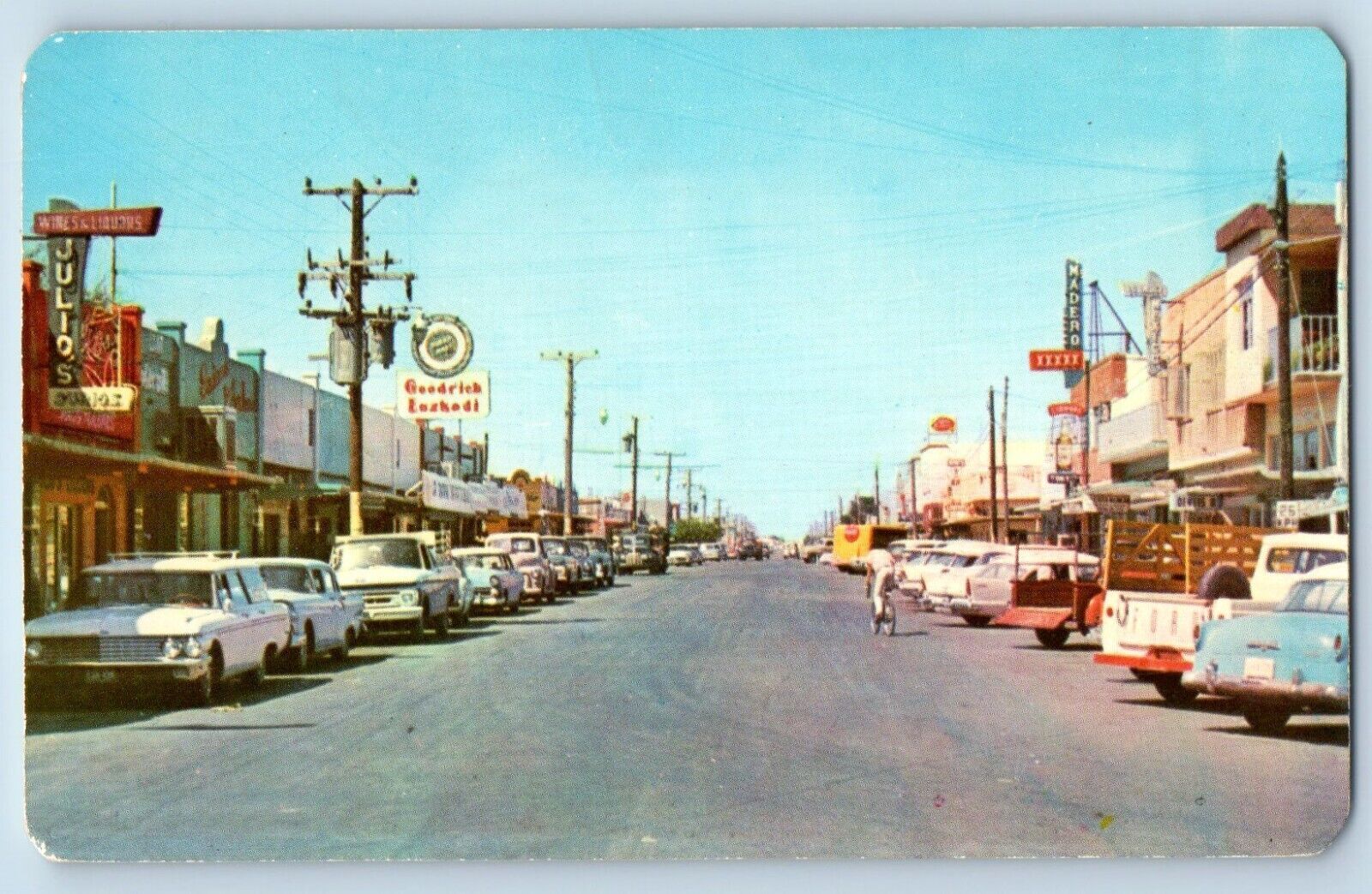 Ciudad Miguel Aleman Tamaulipas Mexico Postcard Commercial Avenue c1950 ...