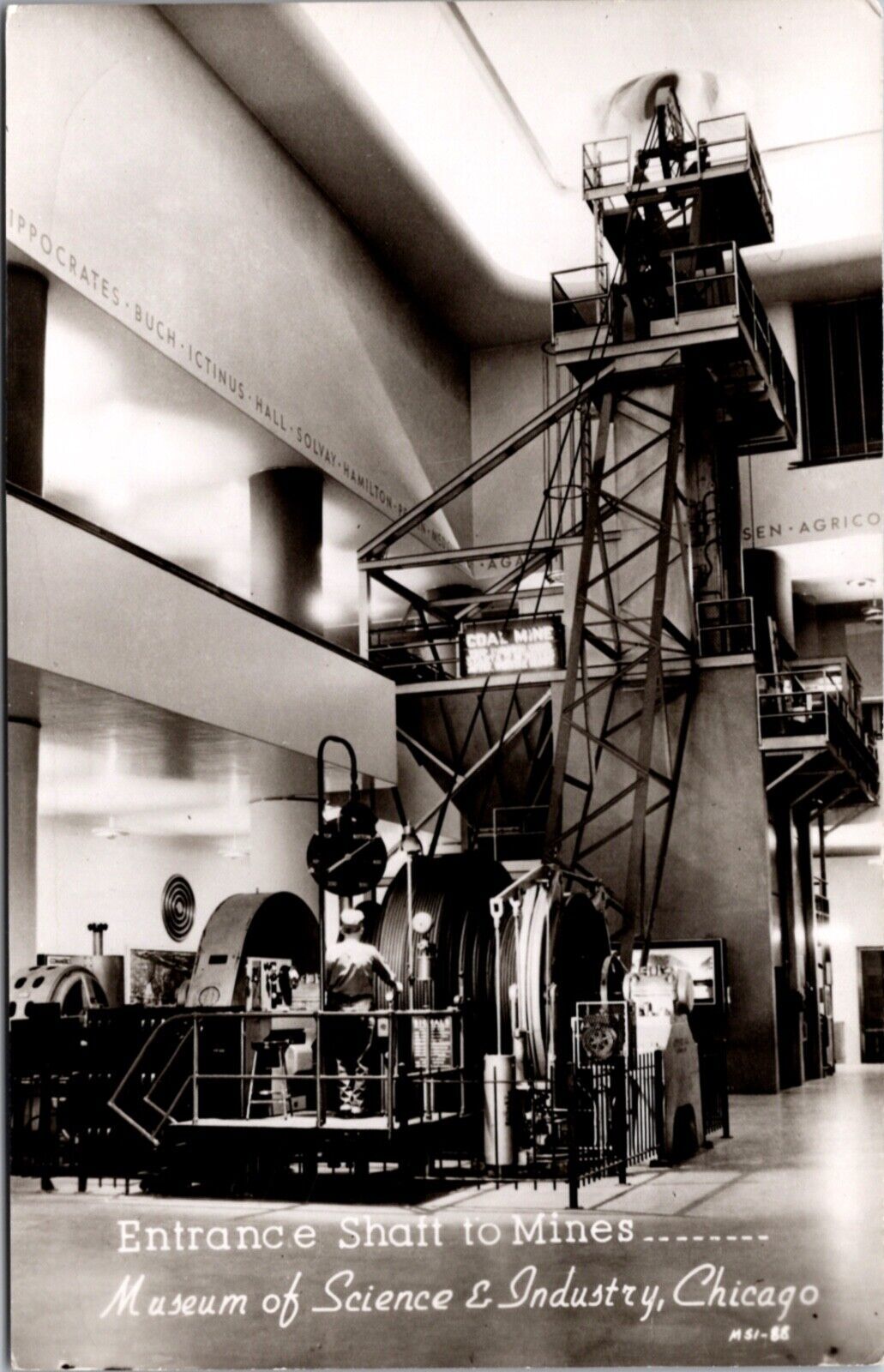 Real Photo Postcard Entrance Shaft to Mines Museum of Science ...