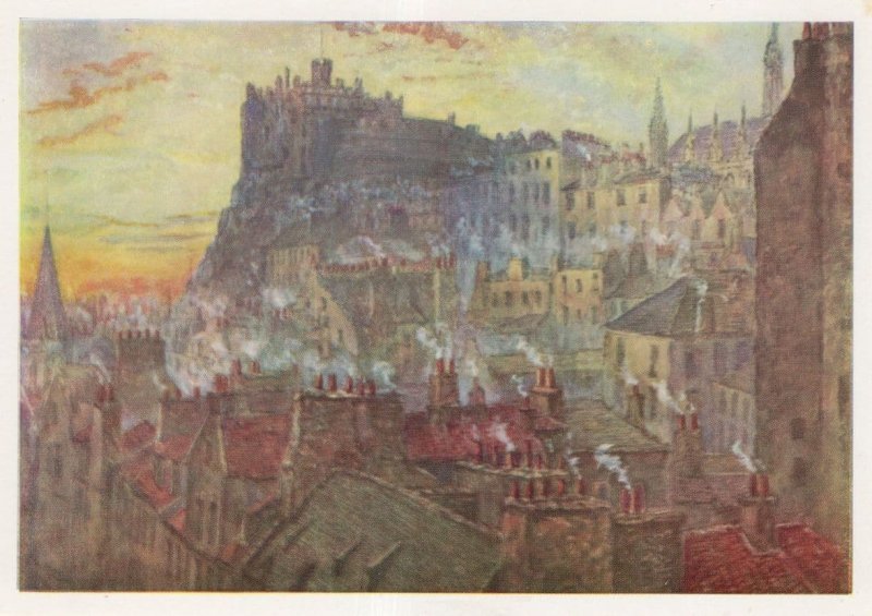 Castle By George VI Bridge Edinburgh Scottish Victorian Painting ...