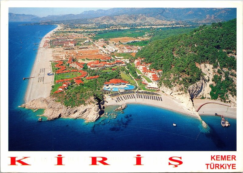 Vintage Jumbo-Sized Postcard ~6.5" X 4.5" Aerial View of Kiris Kemer ...