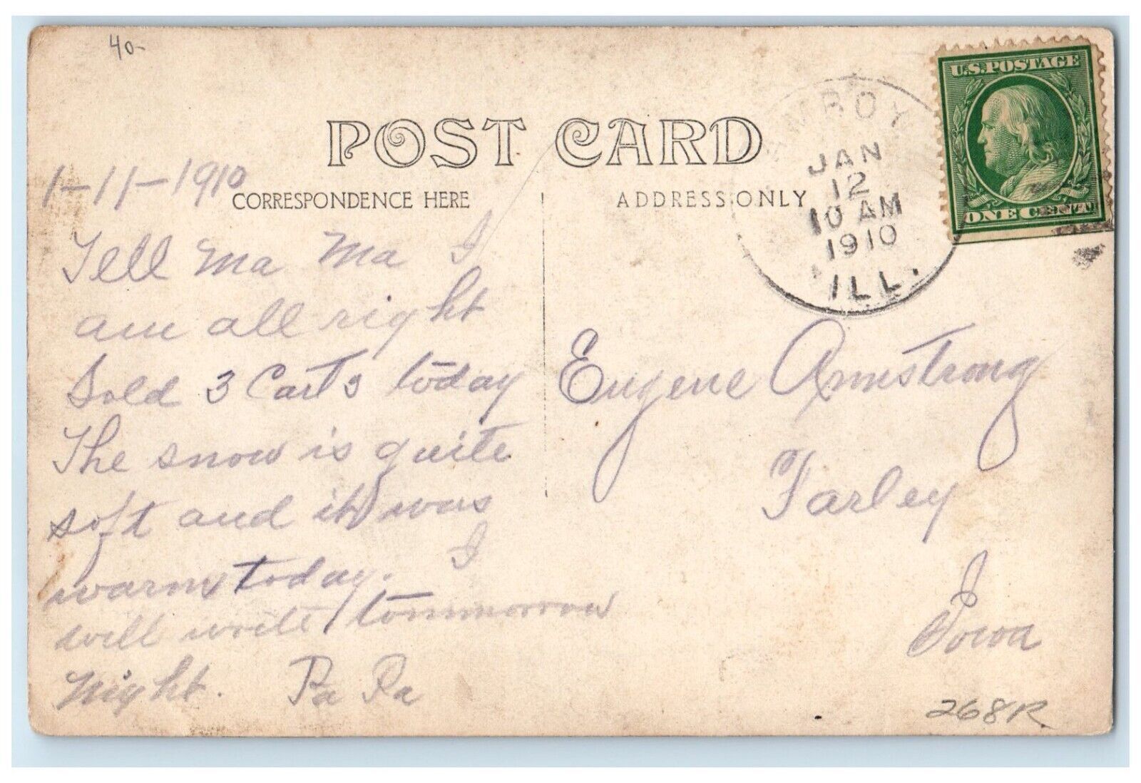 1910 Main Street Drug Store Horse Carriage Amboy IL Chase RPPC Photo ...