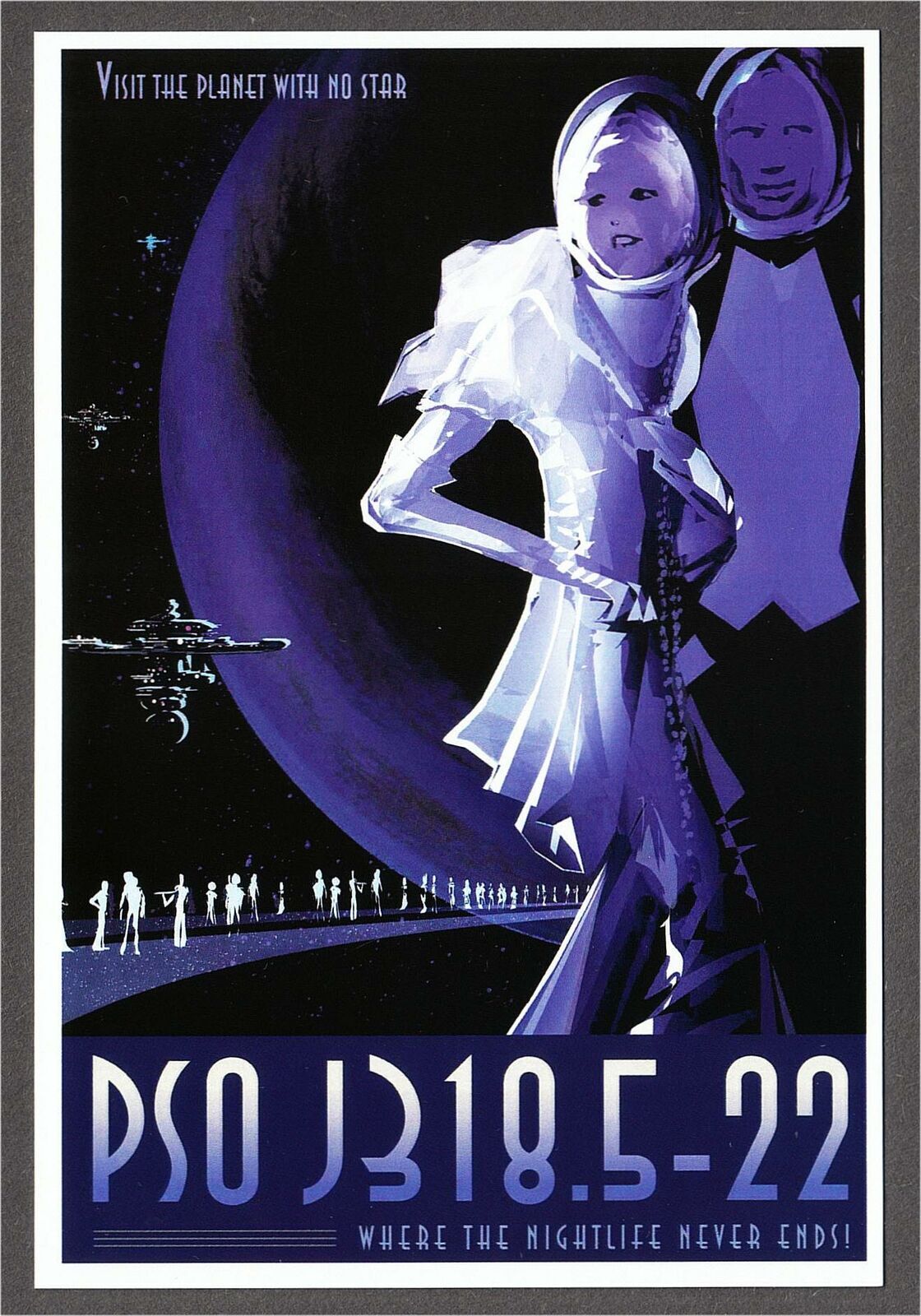 PSO J318.5-22 Rogue Exoplanet With No Star Space Tourism Travel Poster ...