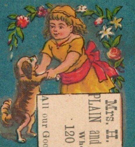 1870's Mrs. H. Sundermeier Confectionery Candy Maker Child & Cute Dog ...