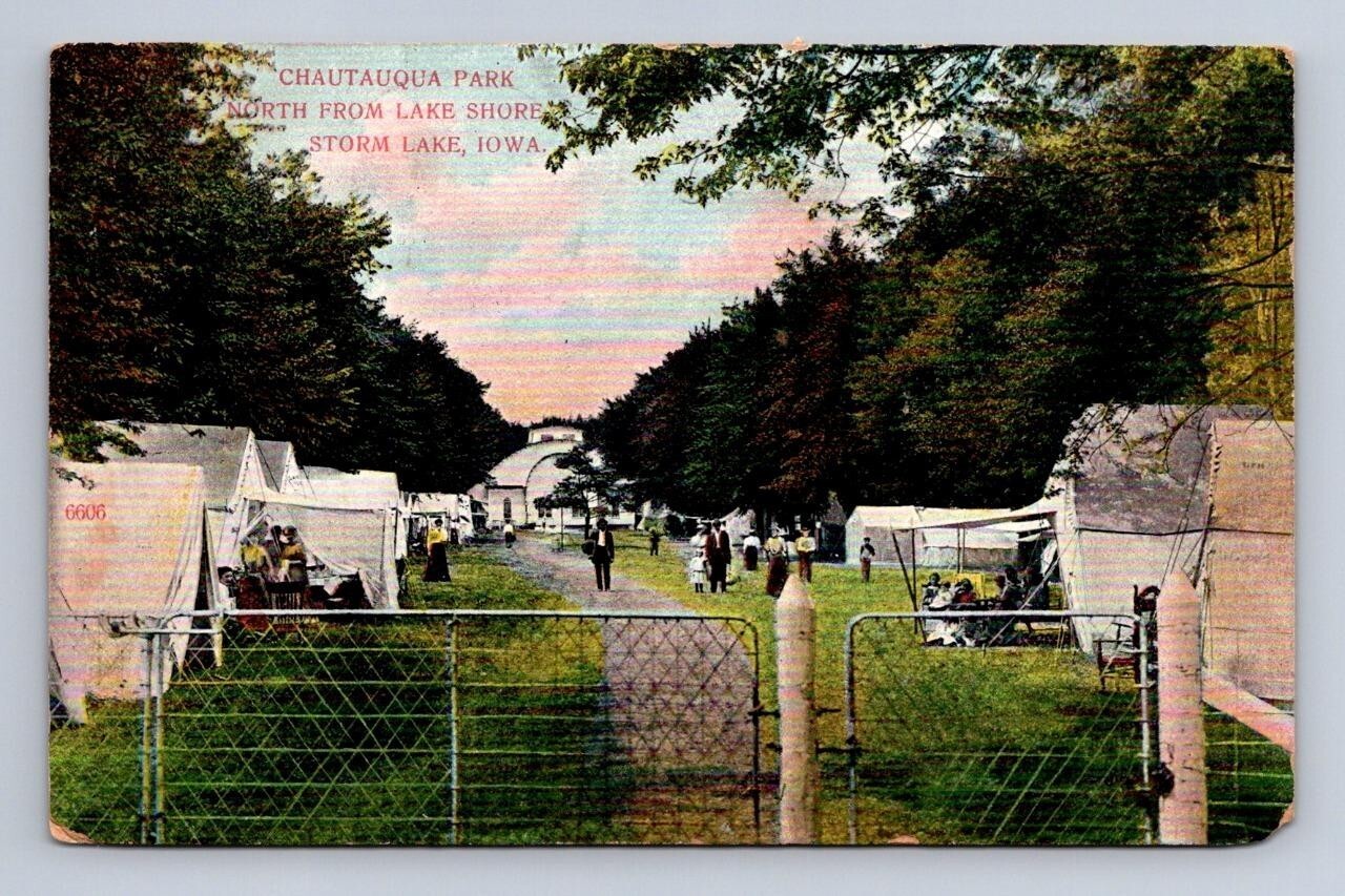 Chautaqua Park From Lake Shore Storm Lake Iowa RPO Postcard Exchange ...