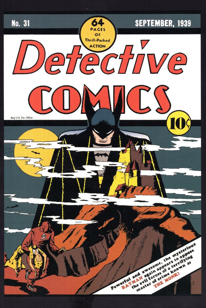 Detective Comics No 39 Historic WW2 Batman Art DC Book Comic Postcard ...