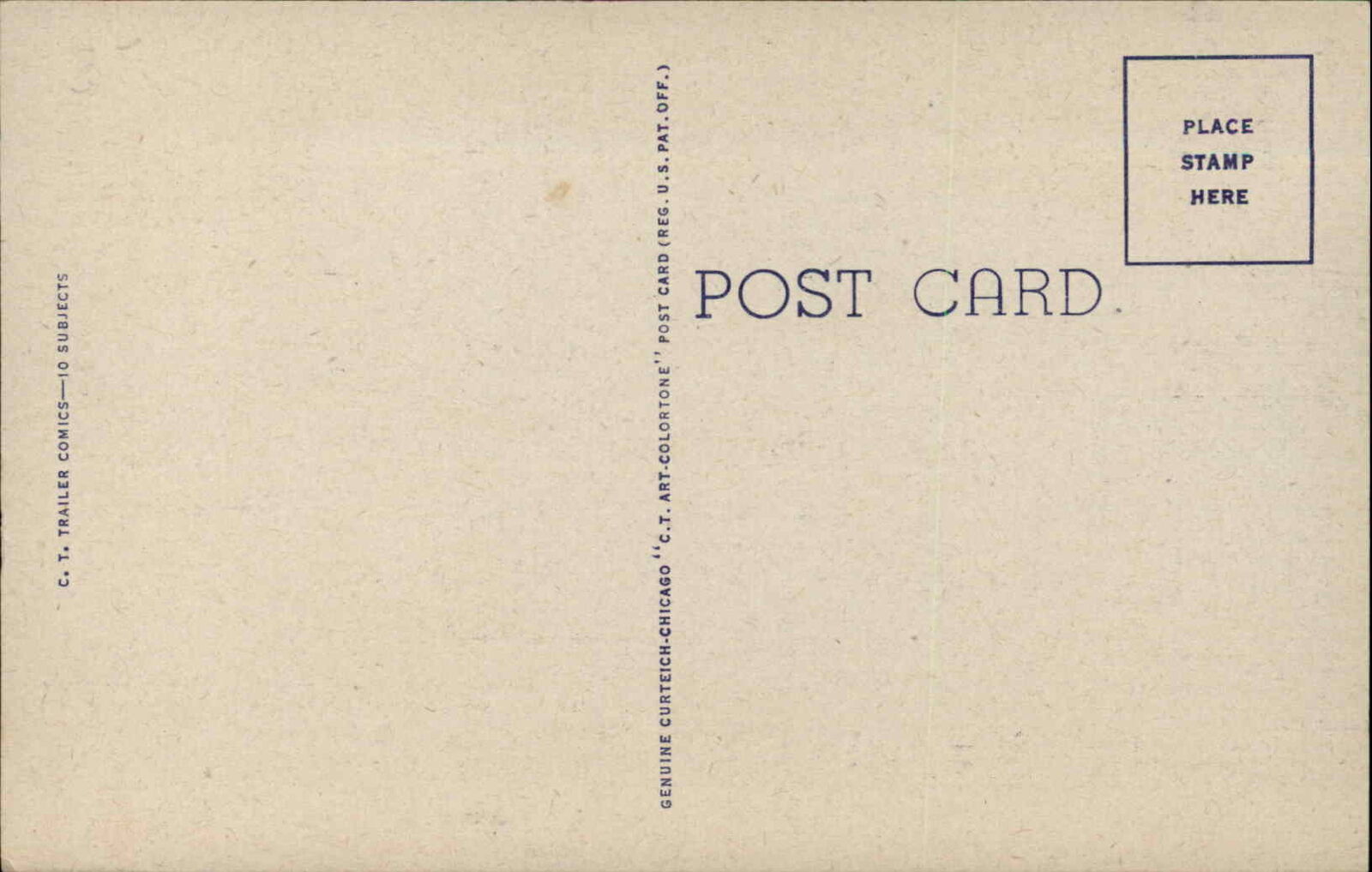 RISQUE CURTEICH COMIC Topless Redhead Woman in Camper Old Linen PC ...