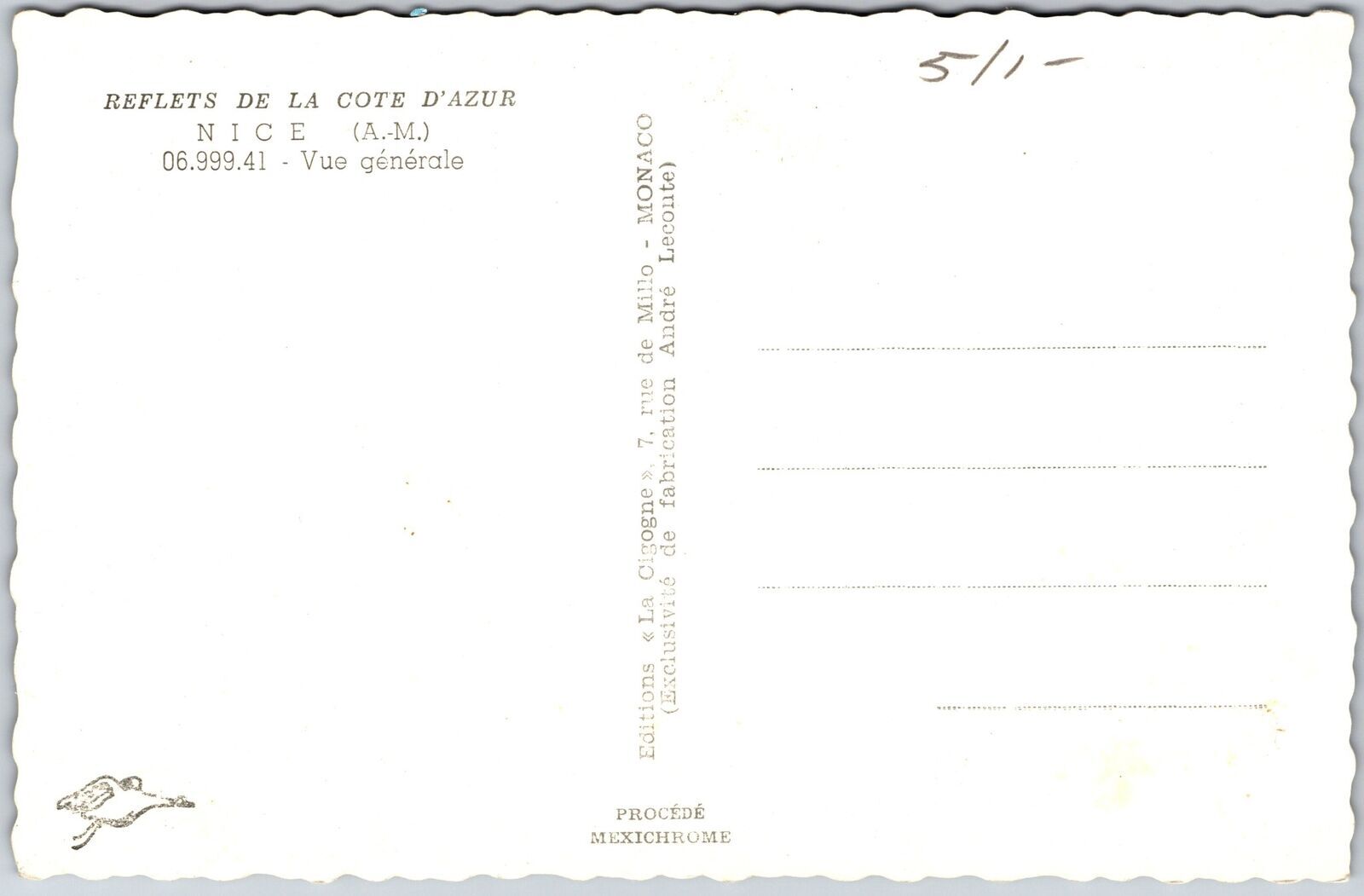 Reflets De La Cote D'Azur France Vue Generale Harbor Scene Postcard ...