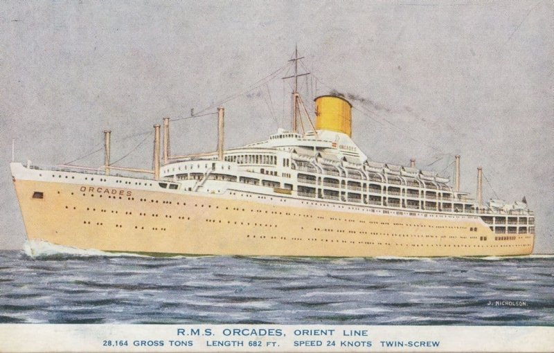 RMS Orcades Orient Line Vintage Rare Ship Postcard | Topics ...