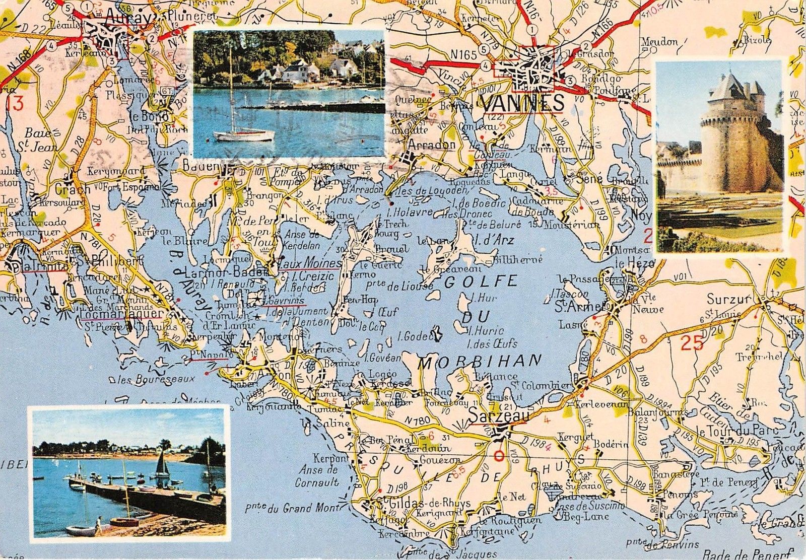 BF40928 le golfe du morbihan tour connetable france map cartes ...