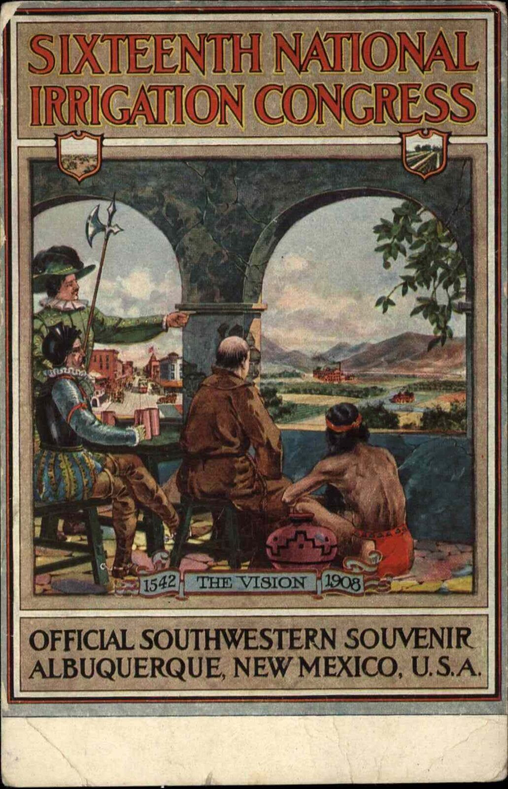 Albuquerque New Mexico NM 1th National Irrigation Congress 1908 ...