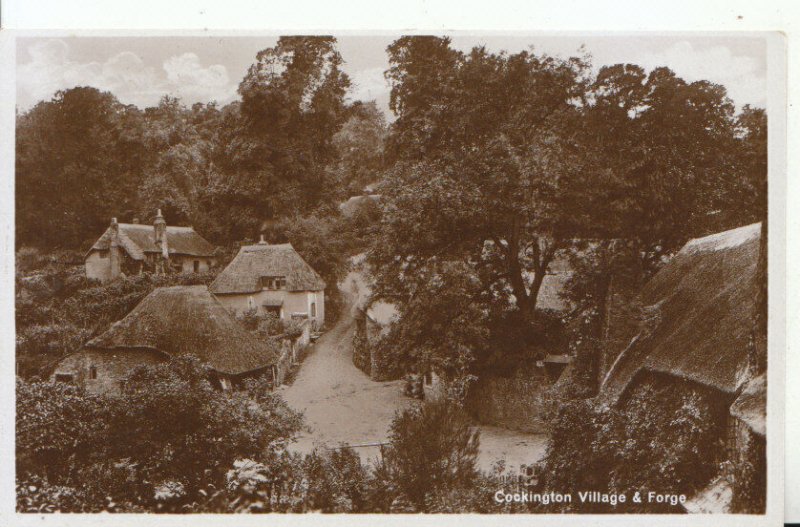 Devon Postcard - Cockington Village and Forge - Real Photograph - Ref ...