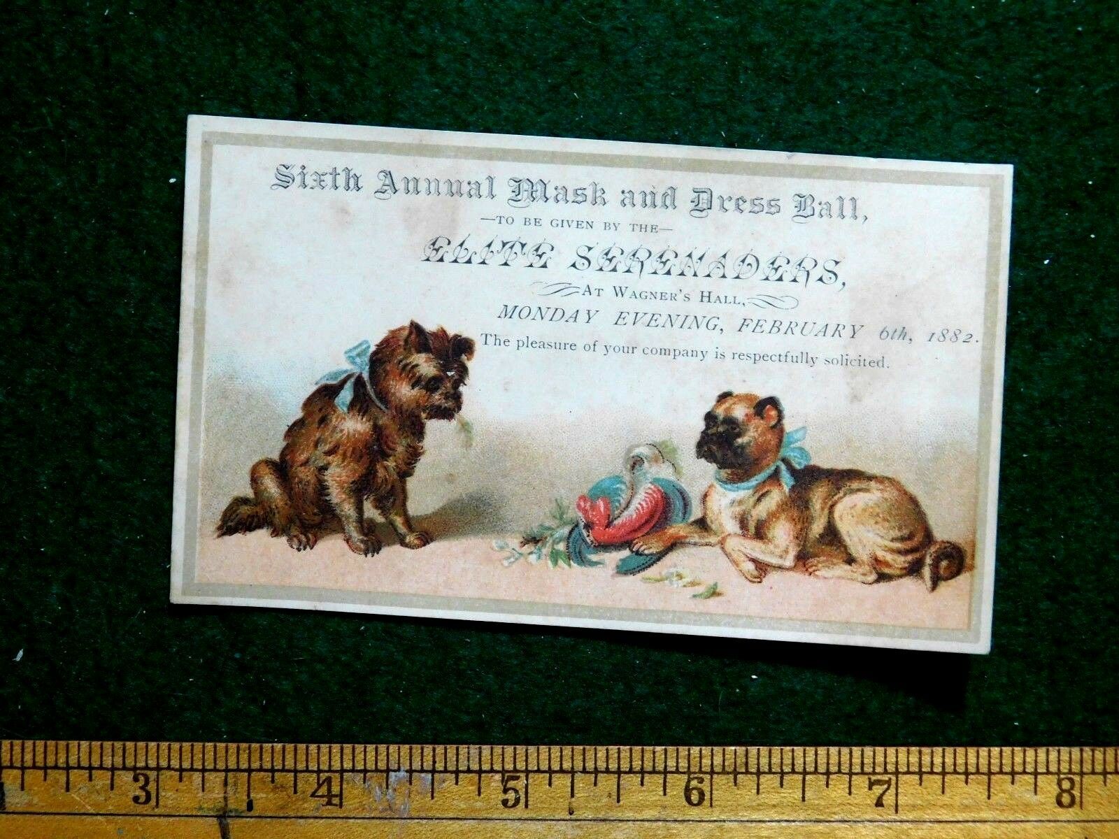 1882 Mask & Dress Ball By Elite Serenaders at Wagner's Hall Lovely Dogs ...