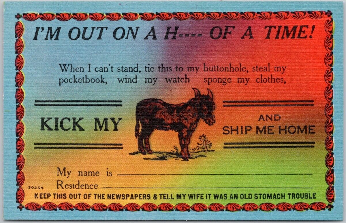 Mule Out On A H... Of A Time Funny Kick My And Send Me Home Comic ...