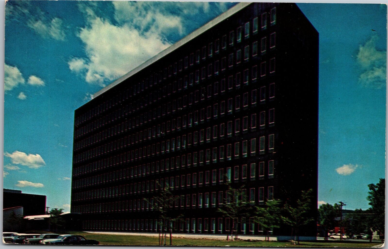 Postcard NY Corning Houghton Park Corning Glass Works admin building ...