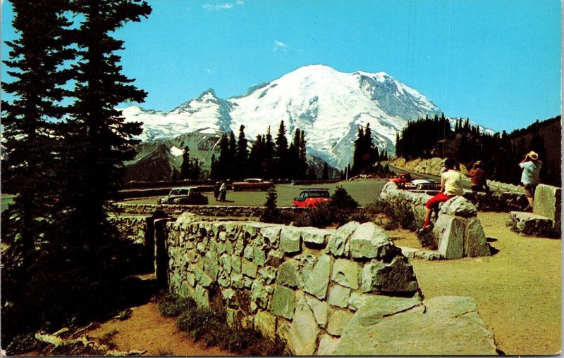 Mount Rainier Observation Point Sunrise Park Washingtons Mountain ...