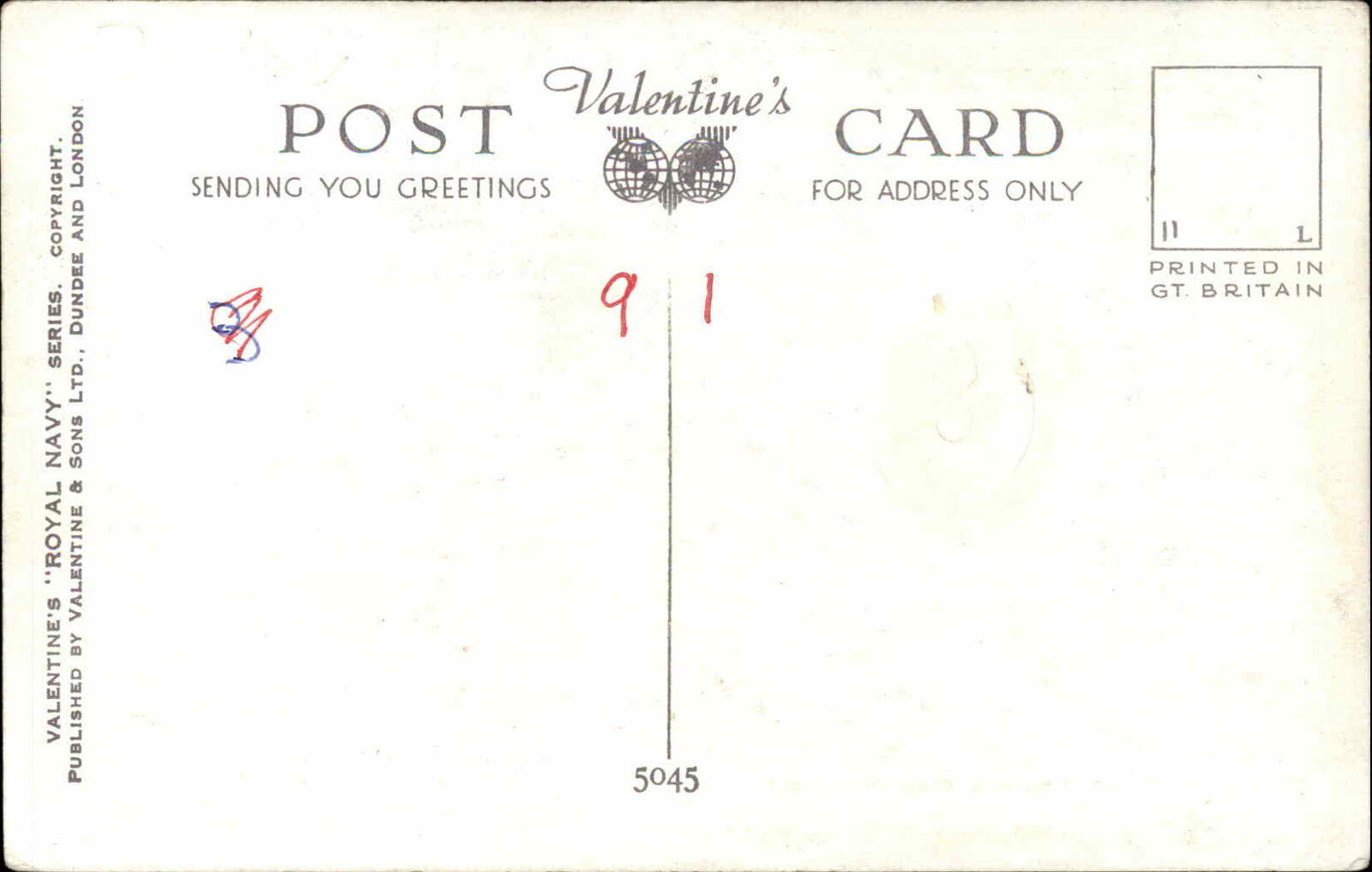 C King Battleship HMS Crossbow Royal Navy Series Vintage Postcard ...