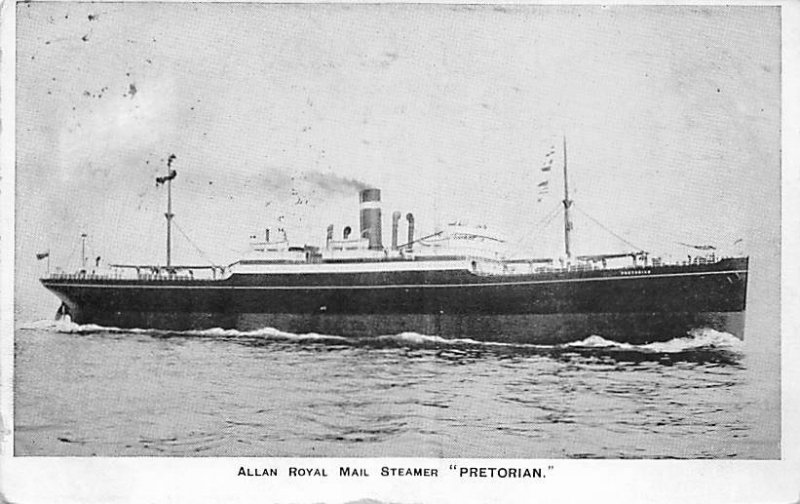 SS Pretorian Allan Line Ship 1907 | Topics - Other, Postcard / HipPostcard
