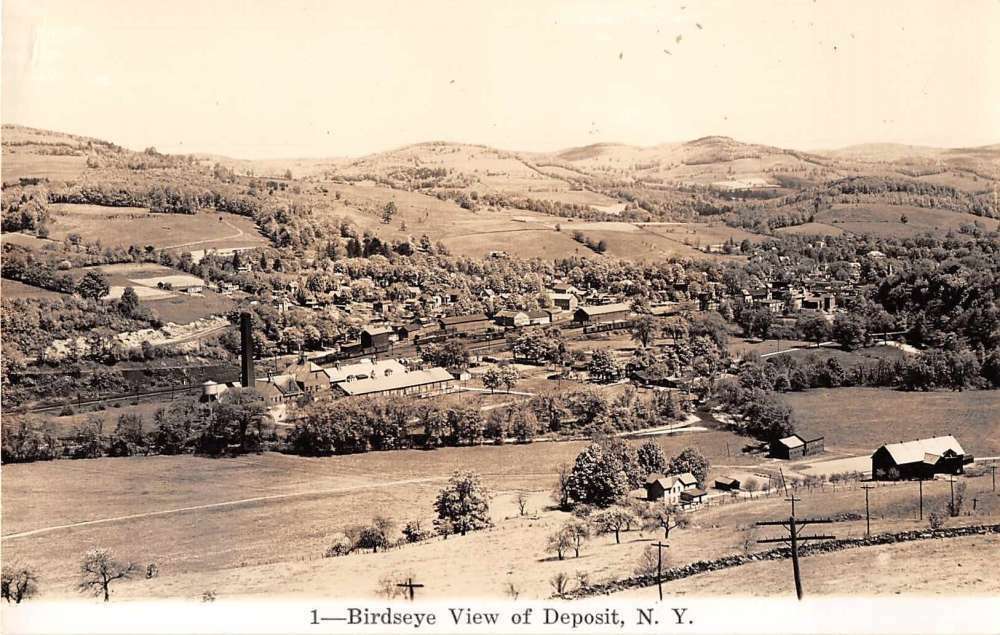 Deposit New York panoramic birds eye view of area real photo pc Z22613 ...