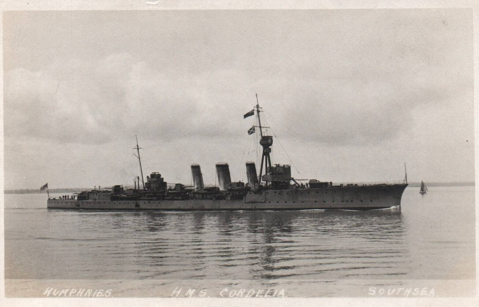 RPPC Photo British Royal Navy WWI HMS Cordelia Cruiser | Other ...