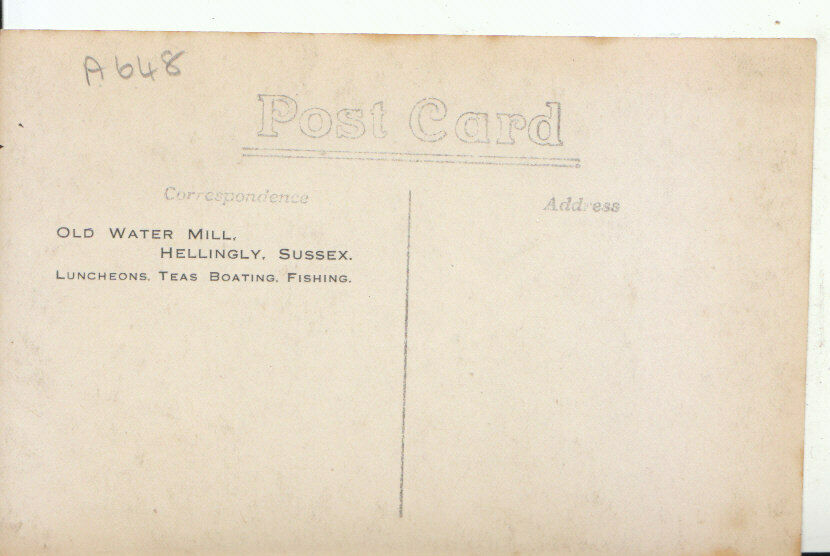 Sussex Postcard - Old Water Mill - Hellingly - Ref 16285A | Europe ...