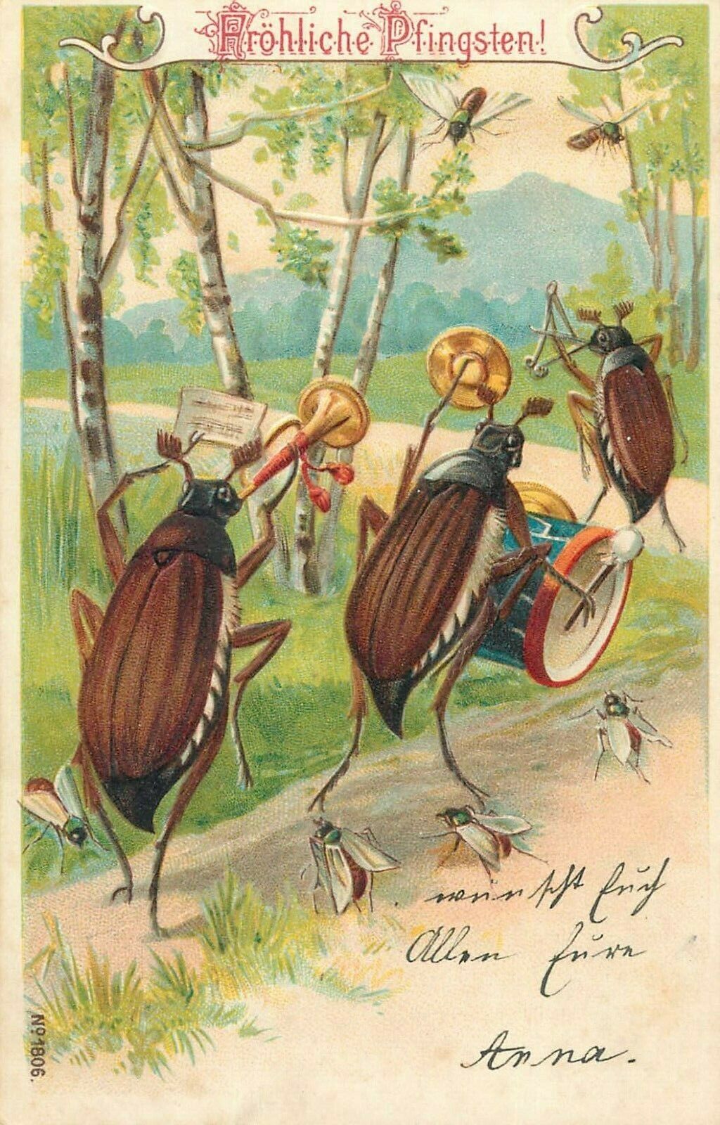 Pentecost very embossed musical humanized beetle bugs band 1903 | Other ...