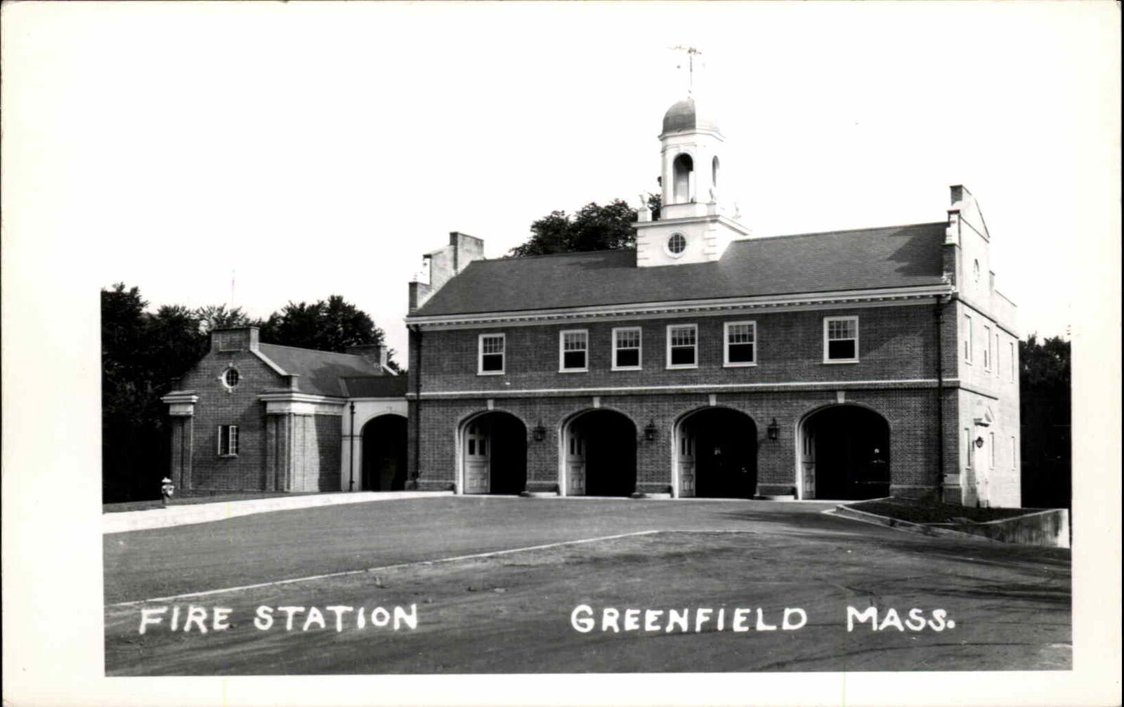 Greenfield MA Massachusetts Fire Station Real Photo Postcard | United ...