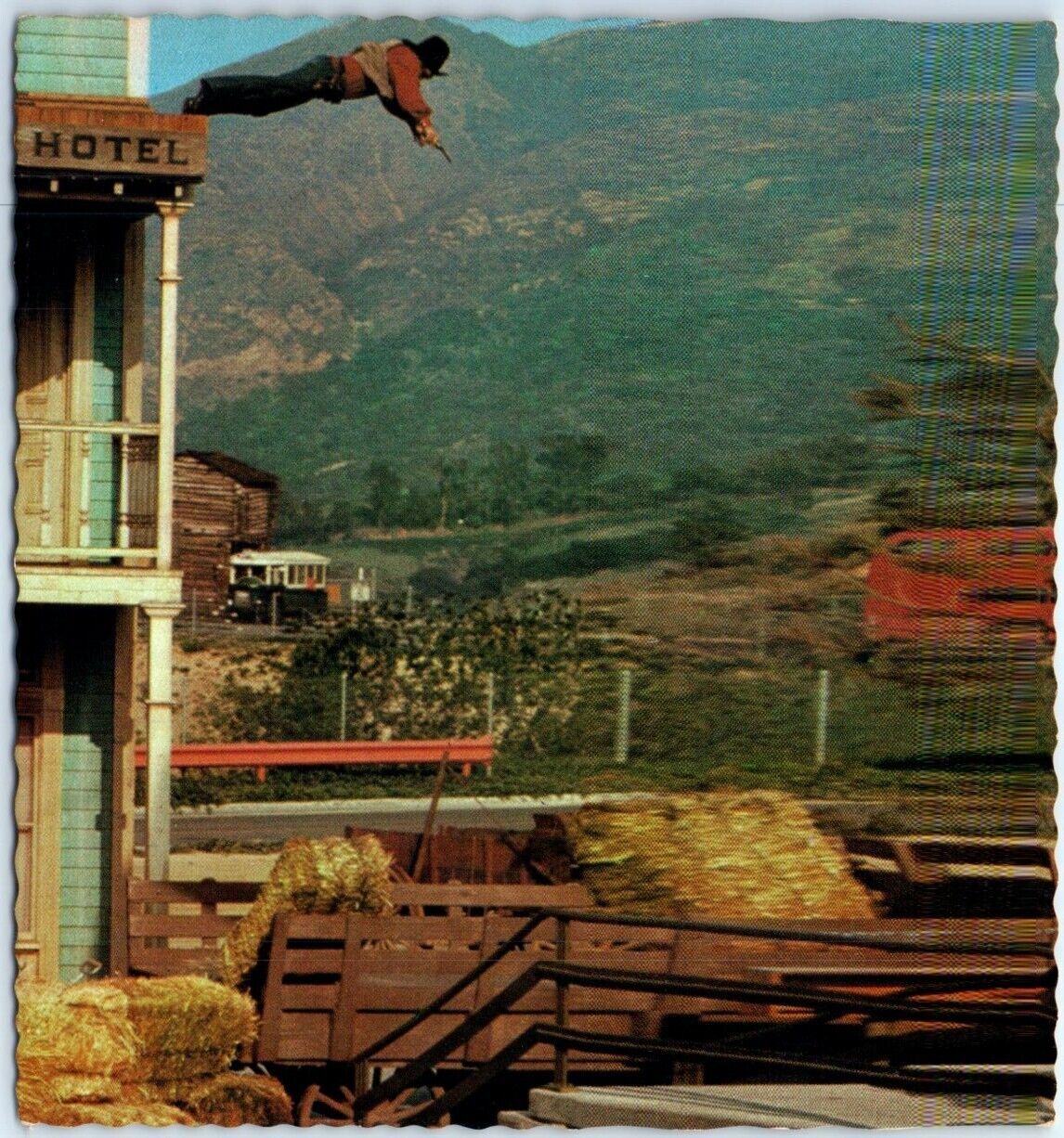 B-92047 Stuntman Action in Amphitheatre, Universal Studios, California ...