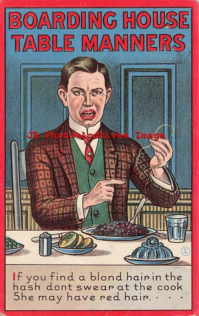 Comic, Taylor Platt No 671, Boarding House Table Manners, Man Finds ...
