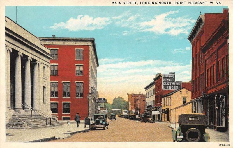 Point Pleasant West Virginia Main Street looking North vintage pc ...