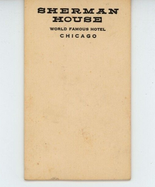 ~1930s Sherman House World Famous Hotel Notepad Small Chicago Post It ...