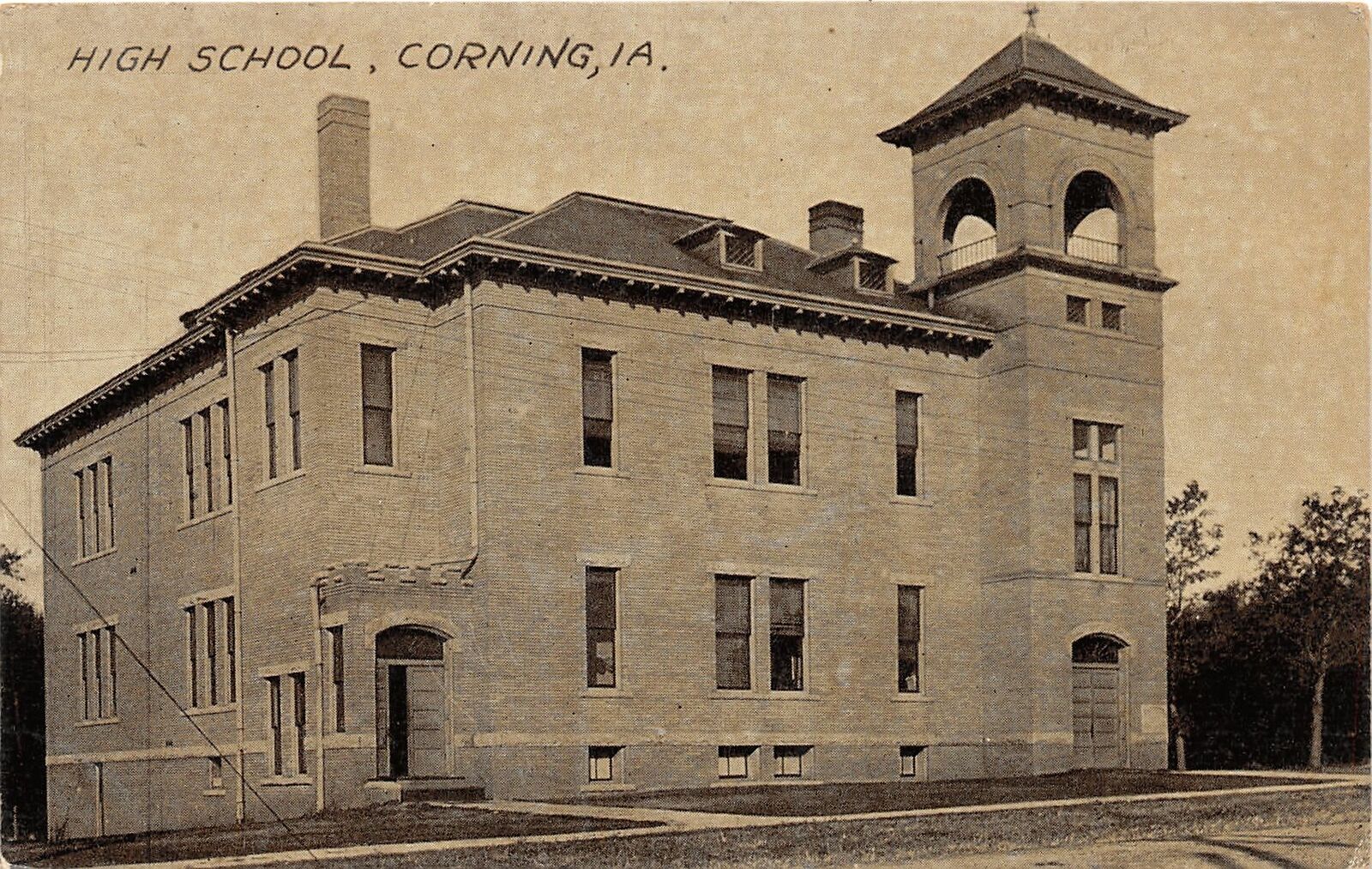 G87/Corning Iowa Postal 1911 edificio de la escuela secundaria | United ...