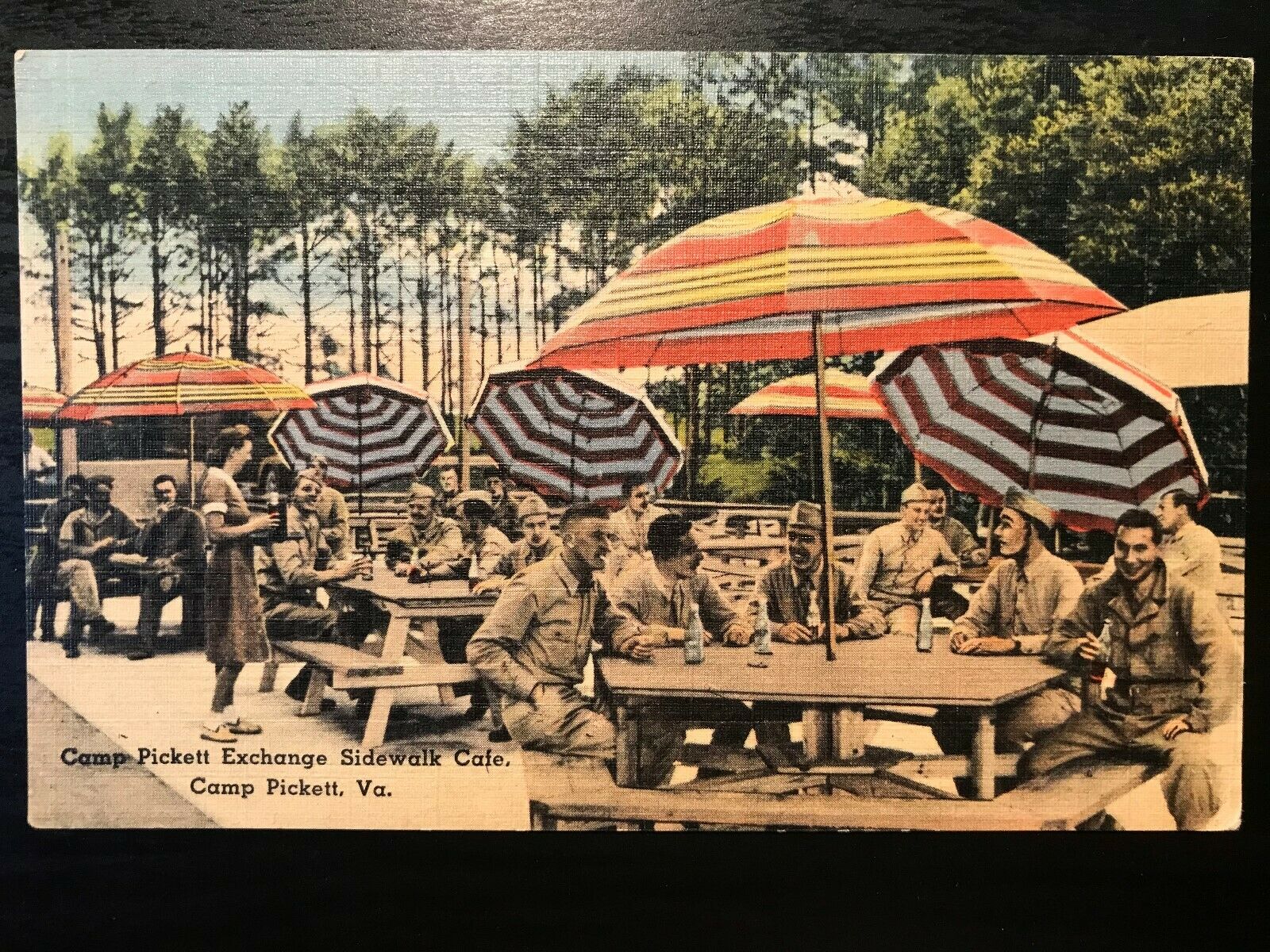 Vintage Postcard>1940-1945>Camp Pickett Exchange>Sidewalk Cafe>Camp ...