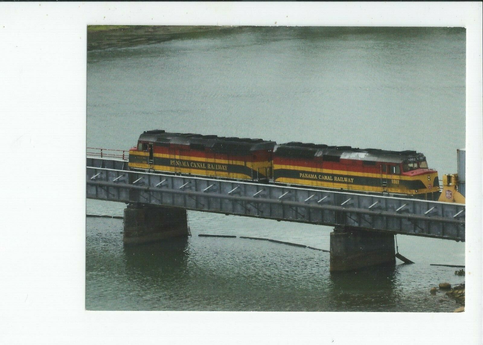 Framable Gallery Quality, Panama Canal Railway Diesels Modern Postcard ...