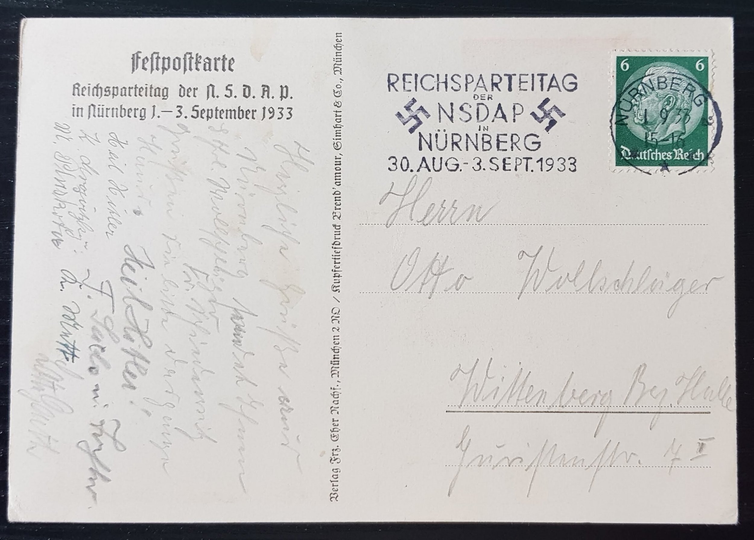 Germany Third Reich Original Propaganda Postcard Nsdap Nazi Nuremberg ...