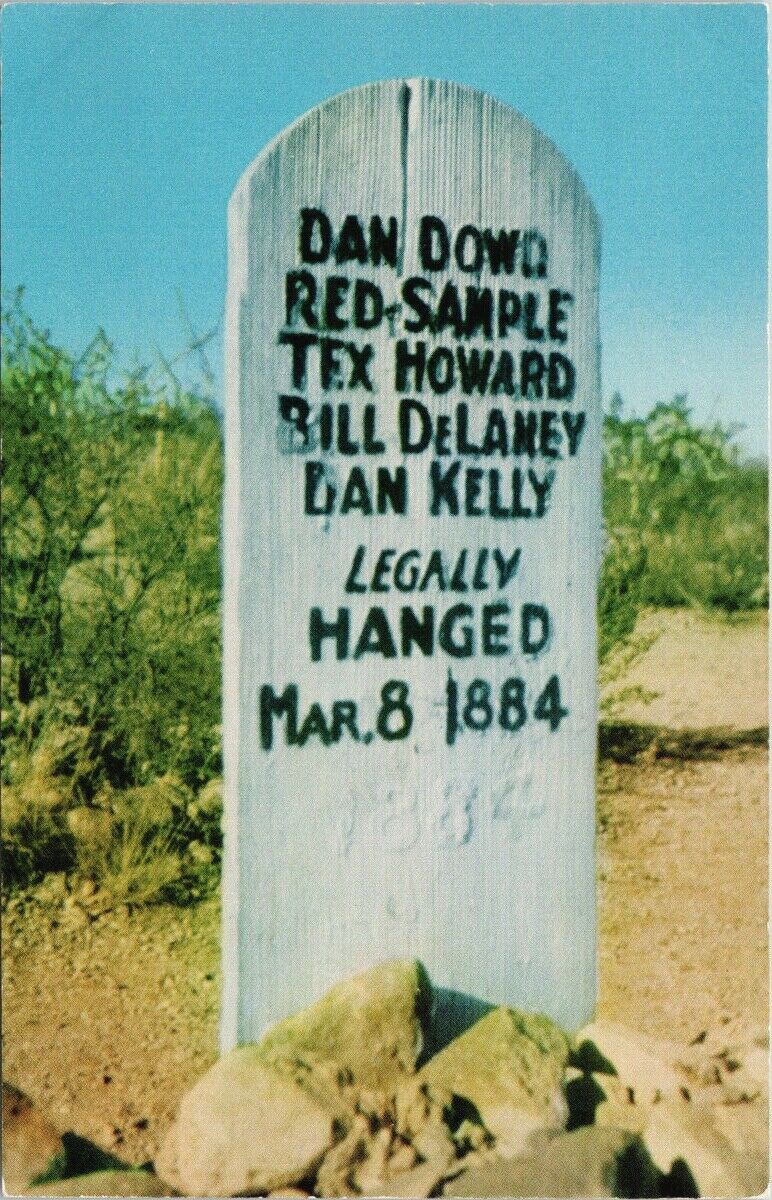 Tombstone Arizona AZ Boothill Grave Men Legally Hanged Postcard G15 ...